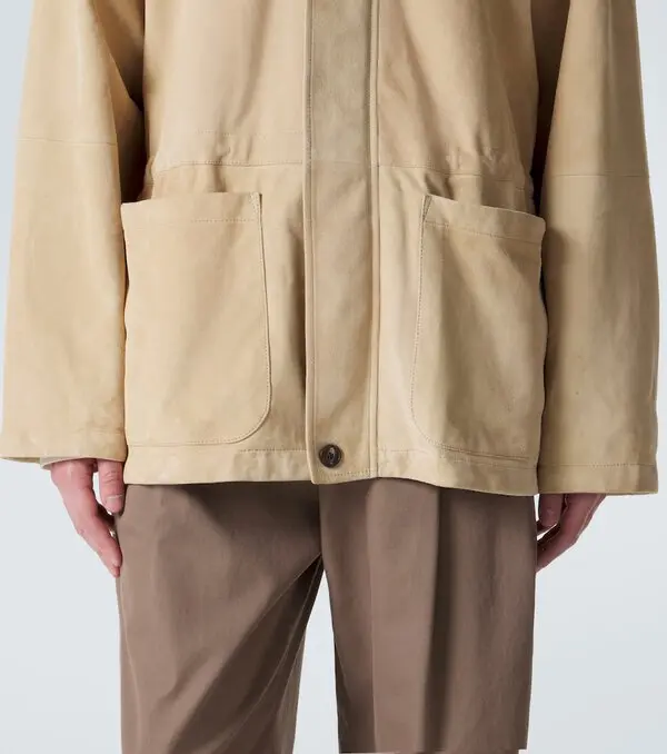 THE ROW Vilmo Suede Jacket - Beige