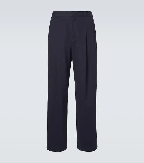 THE ROW Tibor Gabardine Wide-leg Pants - Blue