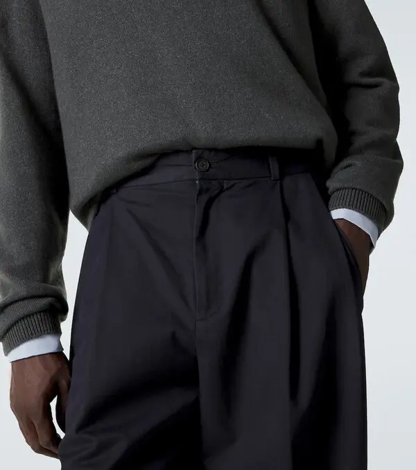 THE ROW Tibor Gabardine Wide-leg Pants - Blue