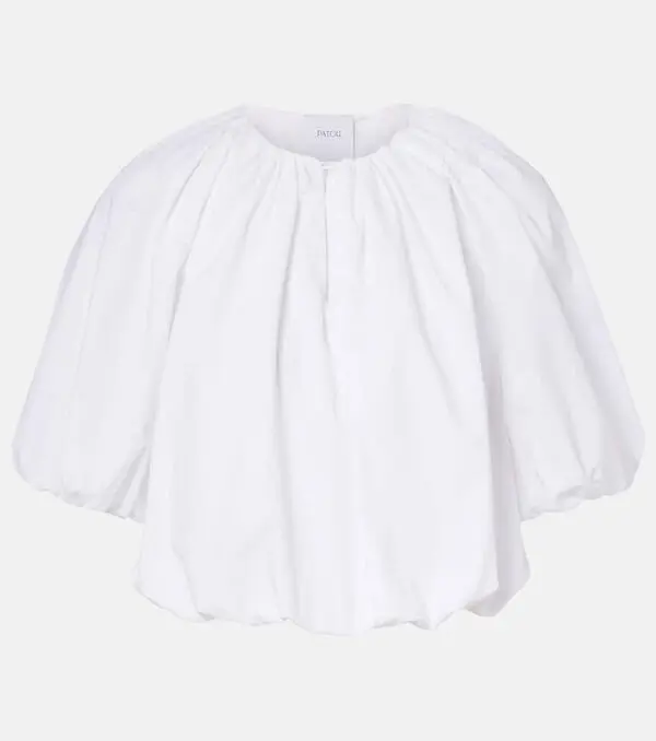 PATOU Gathered Cotton Top