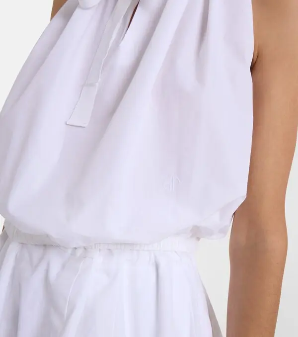 PATOU Gathered Cotton Top - White