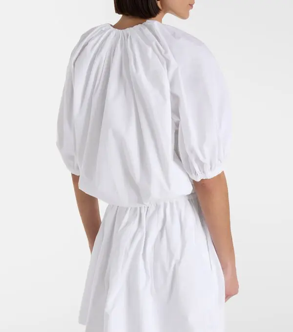 PATOU Gathered Cotton Top - White