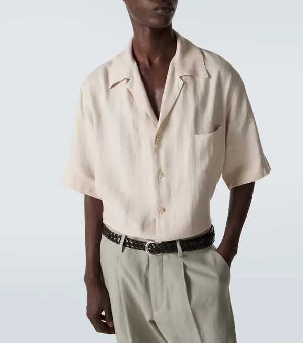 Kiton Linen Bowling Shirt