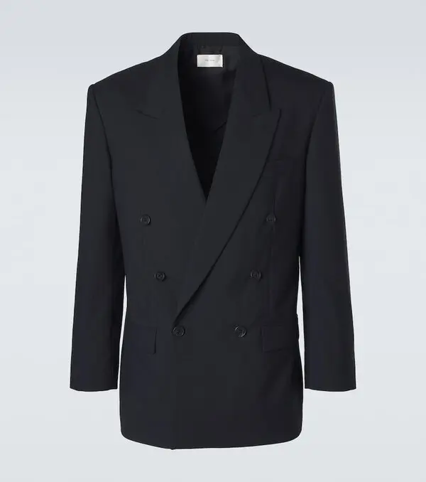 THE ROW Mazzy Double-breasted Wool Blazer - Black