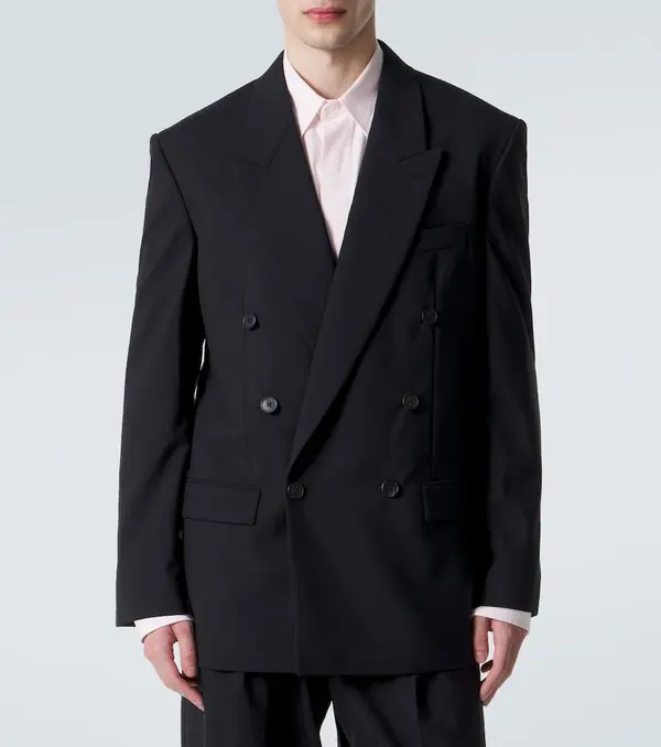 THE ROW Mazzy Double-breasted Wool Blazer