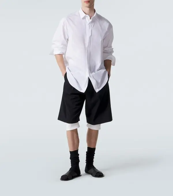 THE ROW Sayed Wool Shorts