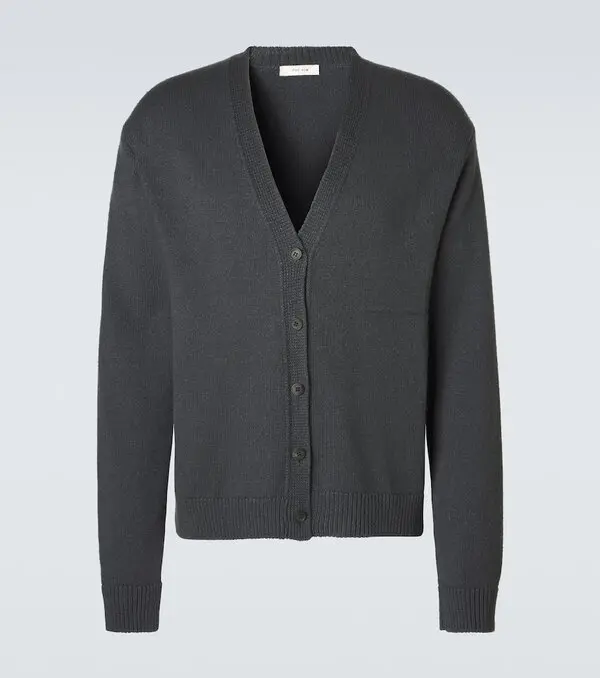 THE ROW Dine Cashmere And Linen Cardigan - Grey