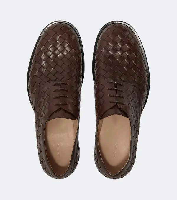 THE ROW Novus Woven Leather Derby Shoes