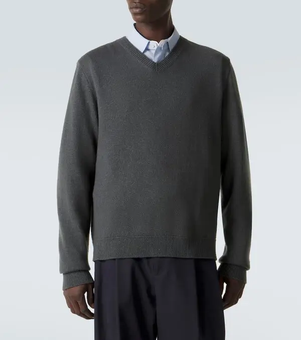 THE ROW Cashmere And Linen Sweater - Grey