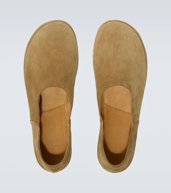 THE ROW Canal Suede Slip-on Shoes - Brown