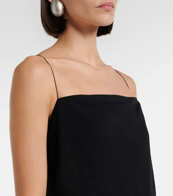 Jacquemus Abiha Gathered Midi Dress - Black
