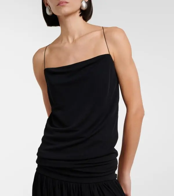 Jacquemus Abiha Gathered Midi Dress - Black
