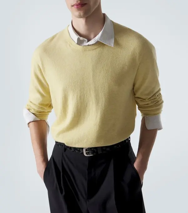 THE ROW Casas Cashmere Sweater - Yellow