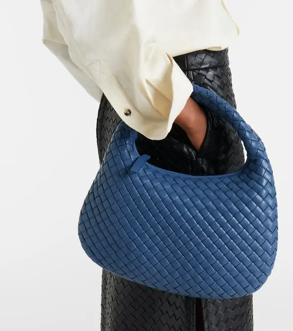 Bottega Veneta Little Veneta Small Leather Shoulder Bag - Blue