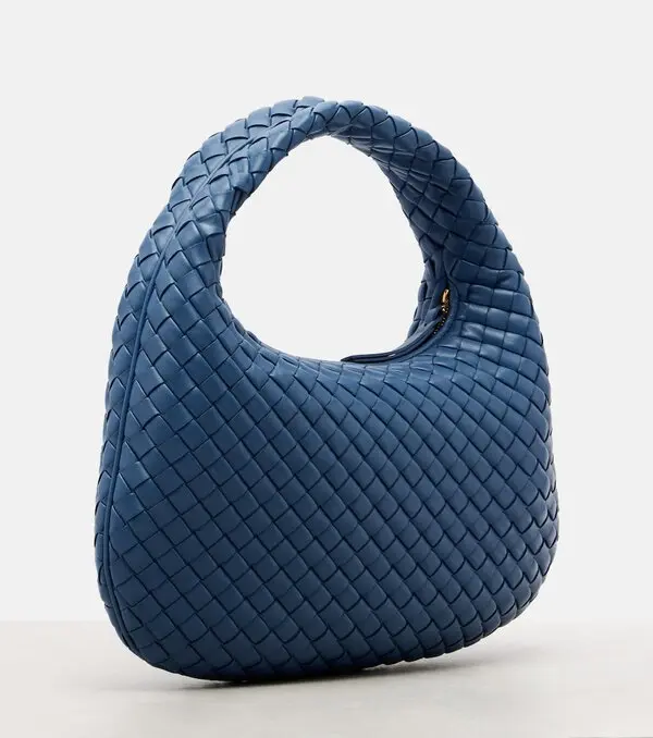 Bottega Veneta Little Veneta Small Leather Shoulder Bag - Blue