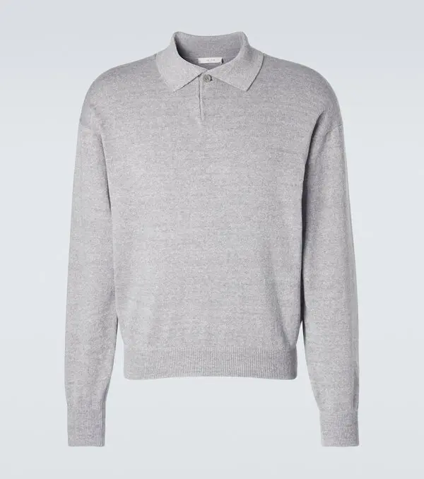THE ROW Kirin Cotton Polo Shirt - Grey