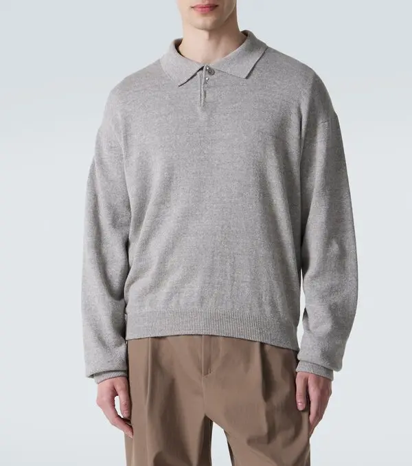 THE ROW Kirin Cotton Polo Shirt - Grey