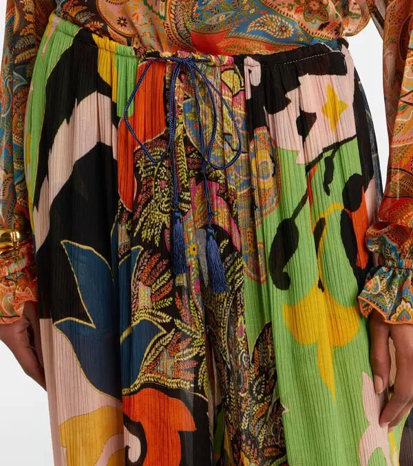 Etro Printed Wide-leg Pants