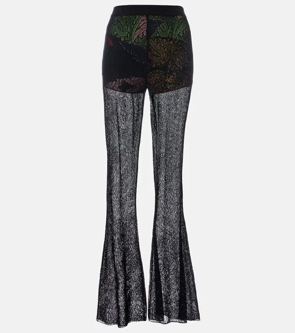 Etro Cotton Lace Flared Pants - Multicoloured