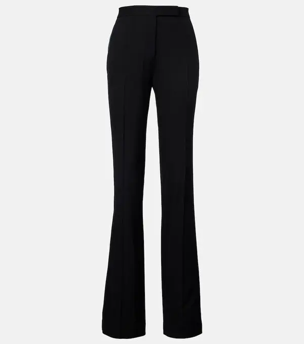 TOM FORD Silk-trimmed Wool Suit Pants - Black