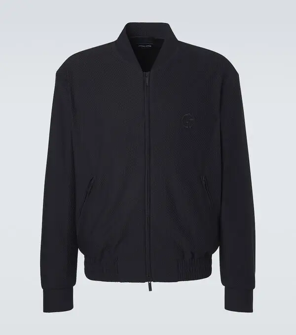 Giorgio Armani Logo Blouson Jacket - Black