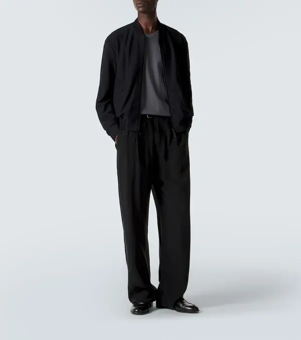 Giorgio Armani Logo Blouson Jacket - Black