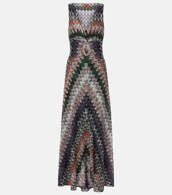 Missoni Zigzag Lamé Maxi Dress - Multicoloured