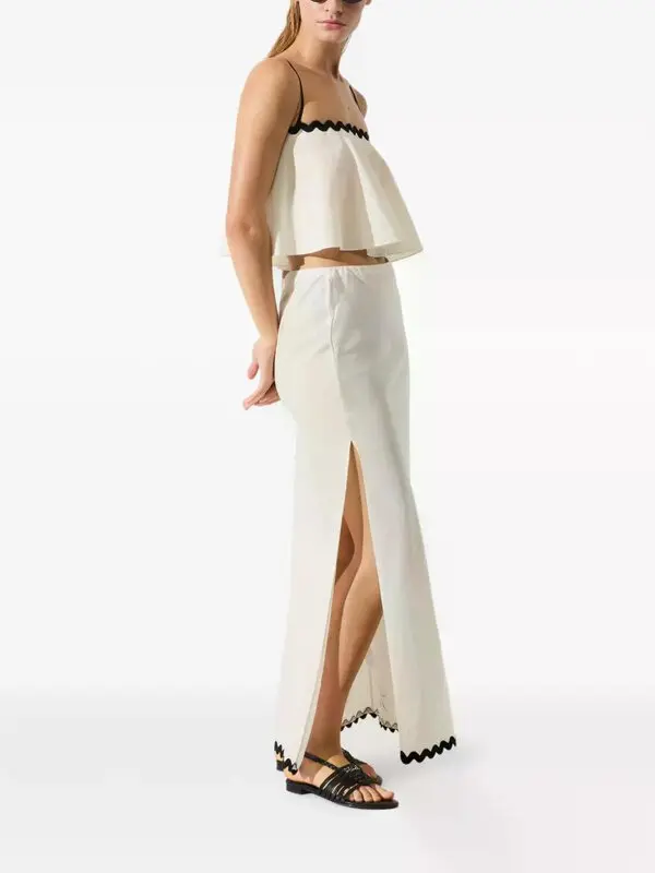 Karl Lagerfeld Top Festoneado Característico | | Hn - Neutrals
