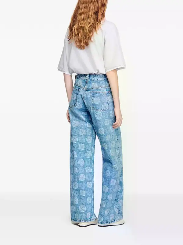 Sandro Jeans Anchos Con Motivo Floral | | Hn