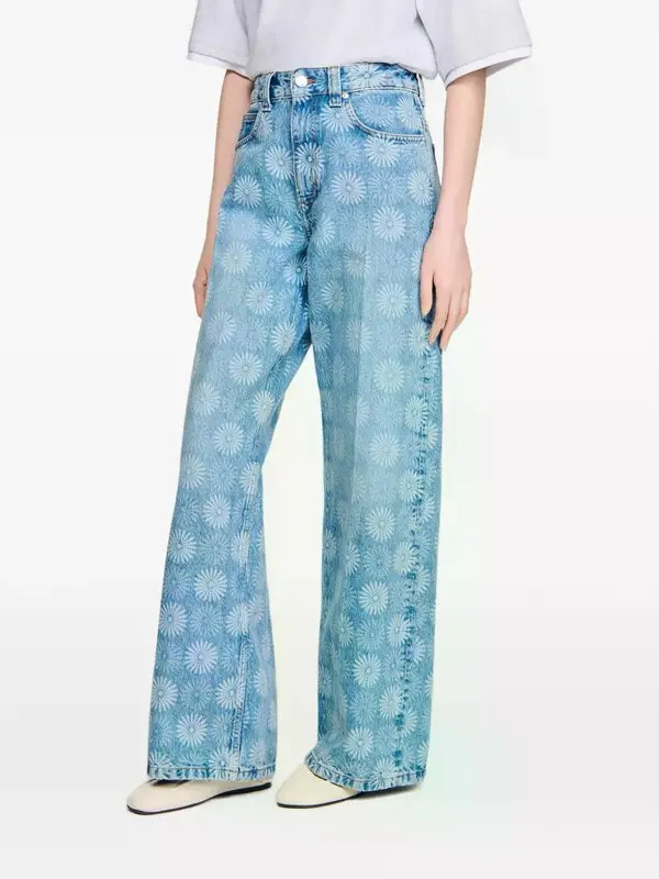 Sandro Jeans Anchos Con Motivo Floral | | Hn
