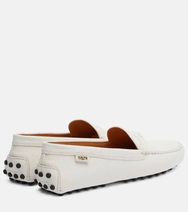 TOD'S Gommino Leather Loafers - White