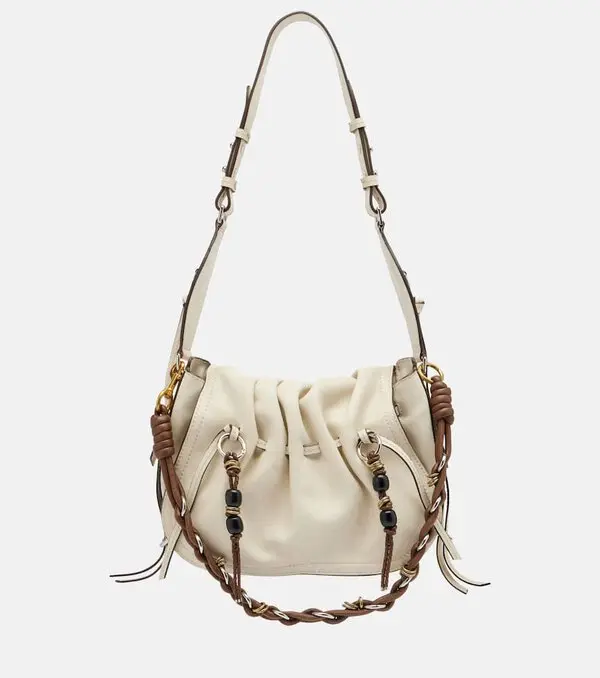 Isabel Marant Étoile Bolton Leather Shoulder Bag - White