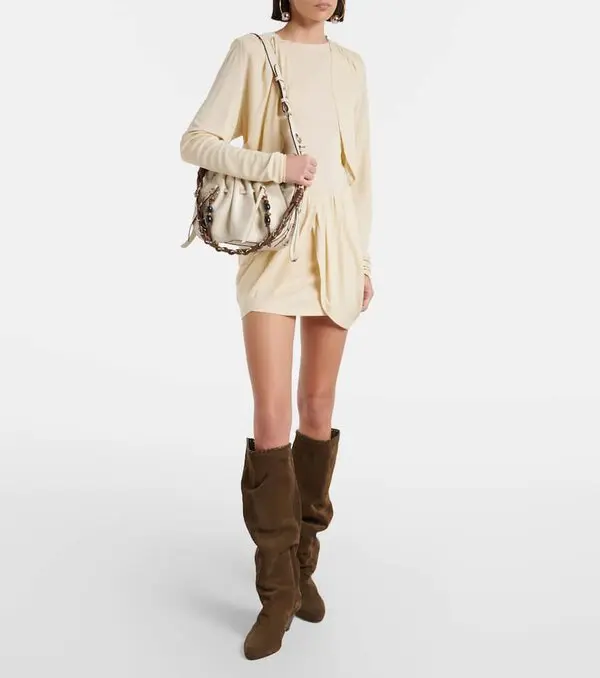 Isabel Marant Étoile Bolton Leather Shoulder Bag - White