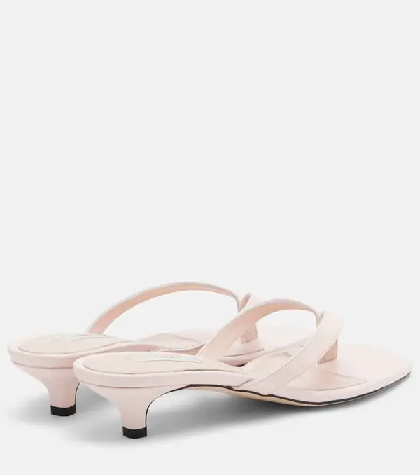 TOTEME Leather Thong Sandals - Pink