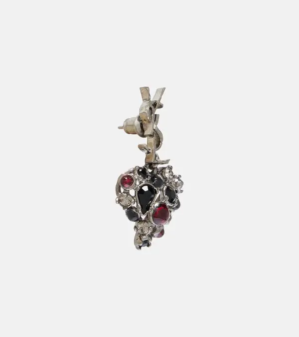 Saint Laurent Cassandre Embellished Drop Earrings
