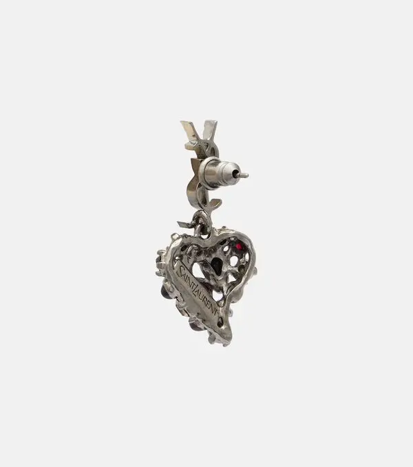 Saint Laurent Cassandre Embellished Drop Earrings
