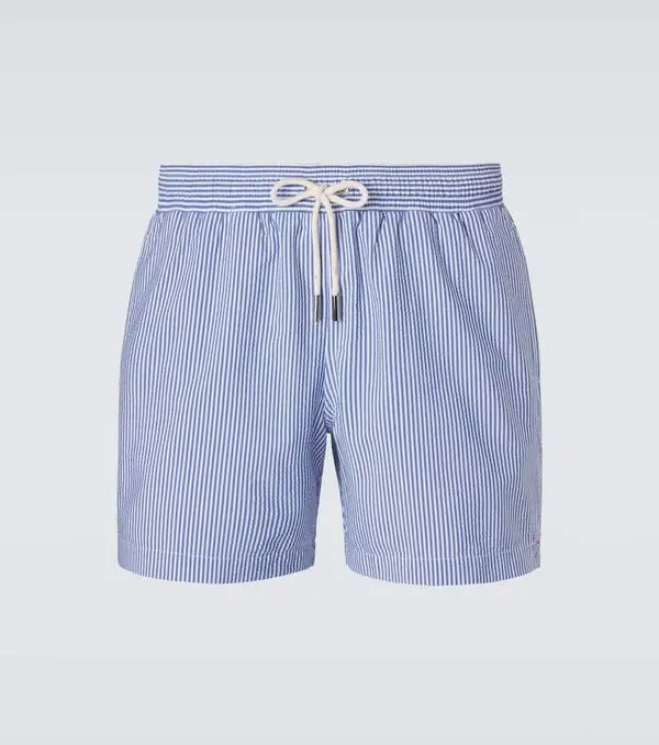 Orlebar Brown Boxer Striped Swim Trunks - Blue