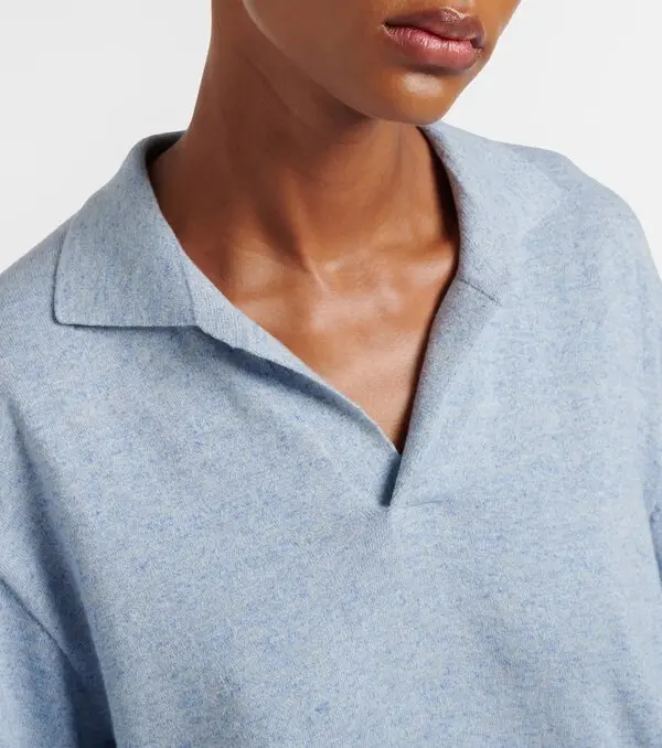 THE ROW Niosa Cotton And Linen Polo Sweater