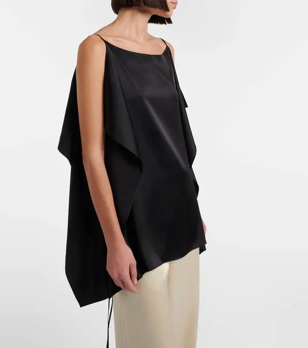 THE ROW Koray Silk Top