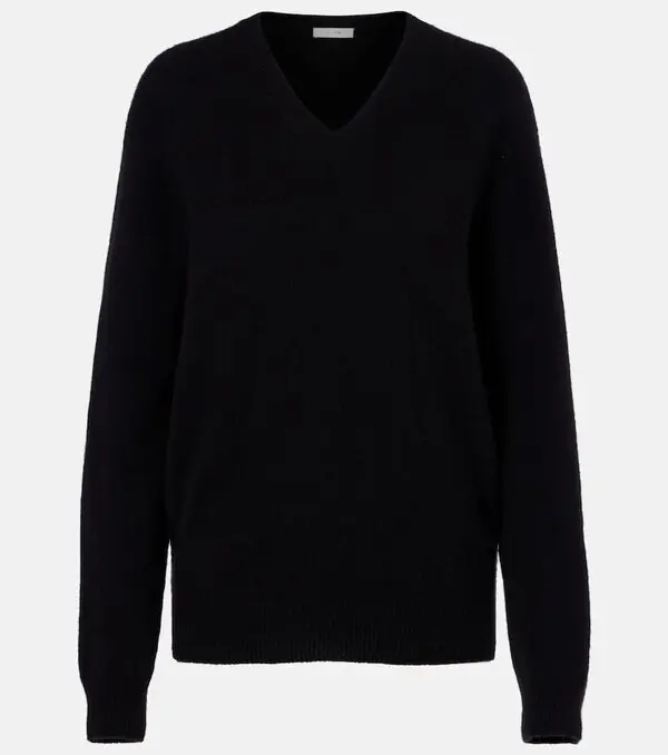 THE ROW Numi Cashmere V-neck Top