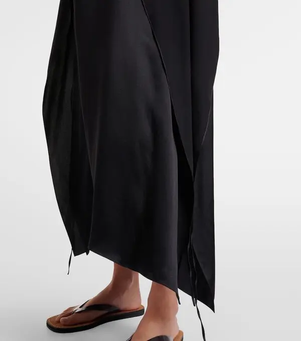 THE ROW Kylo Ruffled Silk Maxi Dress