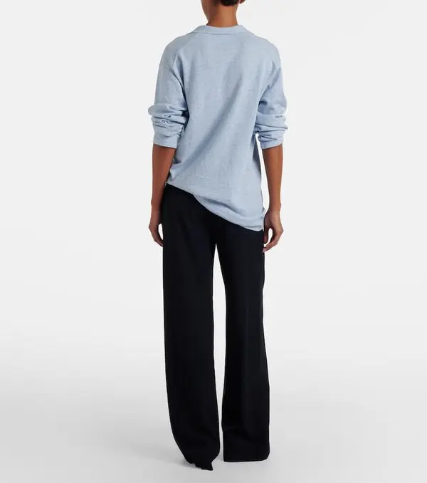 THE ROW Dender Wool Gabardine Wide-leg Pants