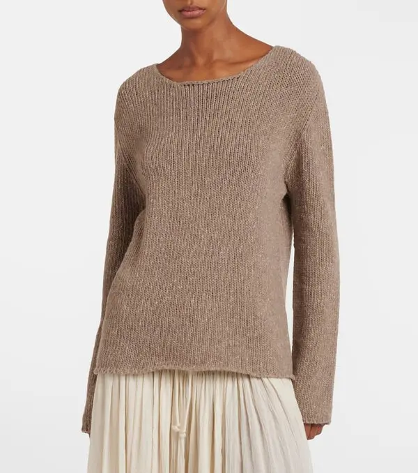 THE ROW Nitha Cashmere Sweater - Beige