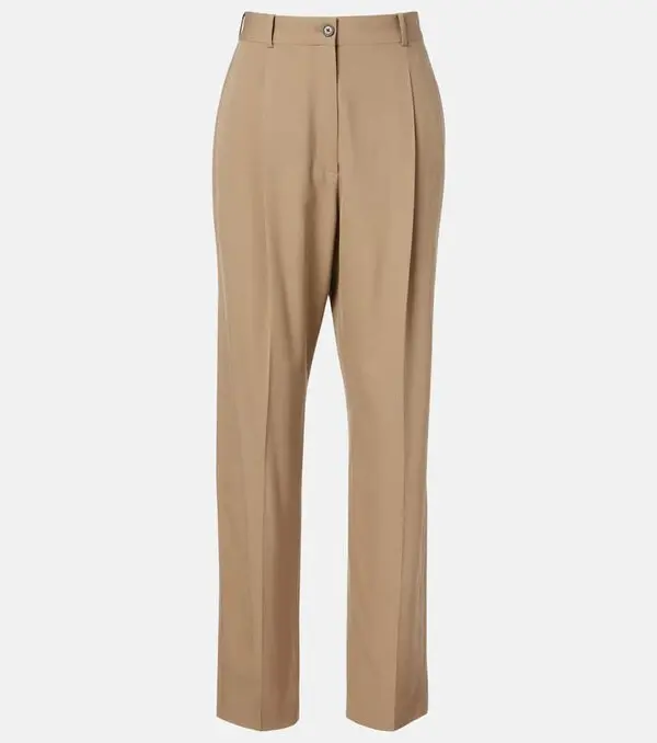 THE ROW Gianni Wool Straight Trousers