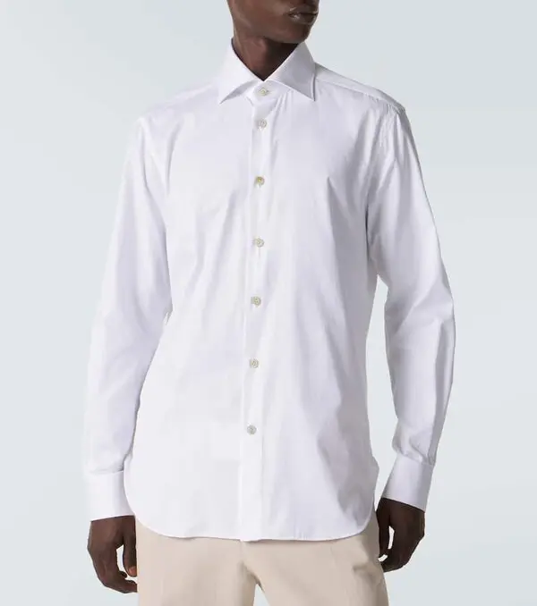 Kiton Cotton Poplin Shirt - White