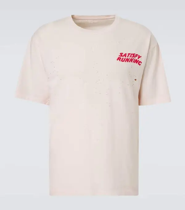 Satisfy Mothtech Distressed Cotton Jersey T-shirt