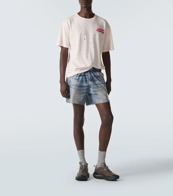 Satisfy Mothtech Distressed Cotton Jersey T-shirt