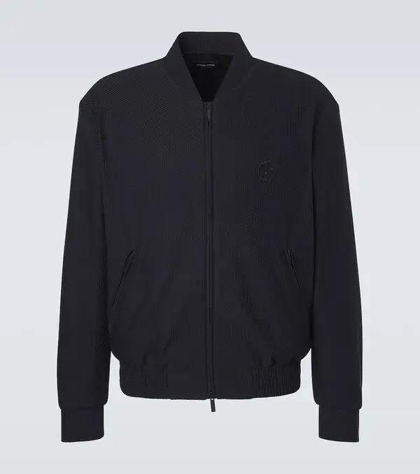 Giorgio Armani Logo Blouson Jacket - Black