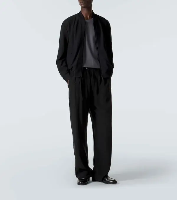 Giorgio Armani Logo Blouson Jacket - Black