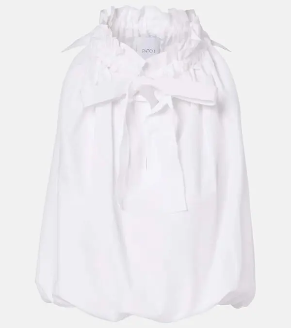 PATOU Gathered Cotton Top